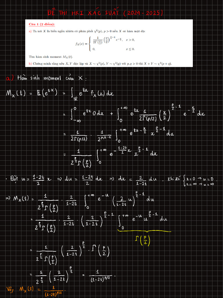 Xác suất (HK1, 24-25) | PDF