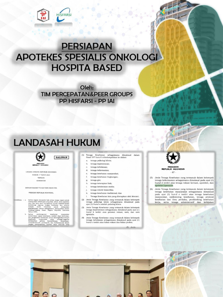 Persiapan Apoteker Spesialis Hospital Based RSKD | PDF