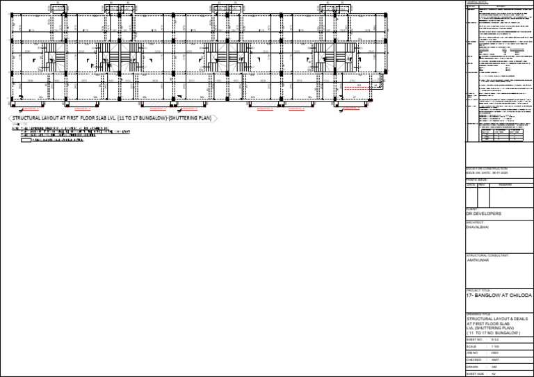 S-3.2 - (11 To 17 Bungalow) - (Shuttering Plan) | PDF | Concrete ...
