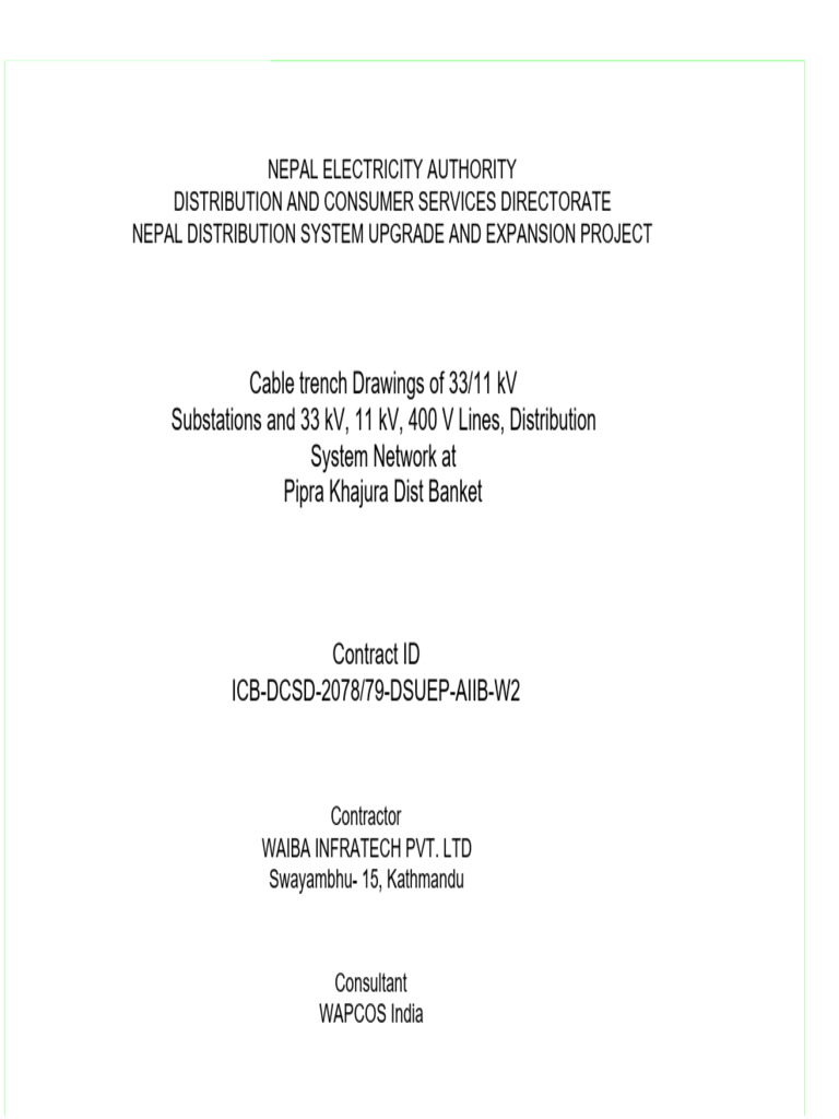 Khajura cable trench layout & section | PDF | Electricity | Power (Physics)
