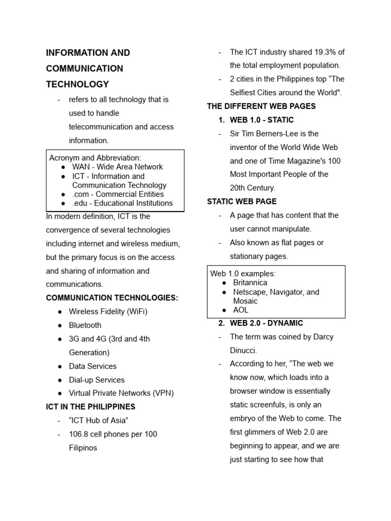Emtech Complete Reviewer 3RD Quarter | PDF | World Wide Web | Internet & Web