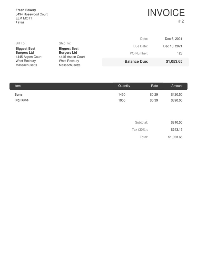Invoice # 2 | PDF