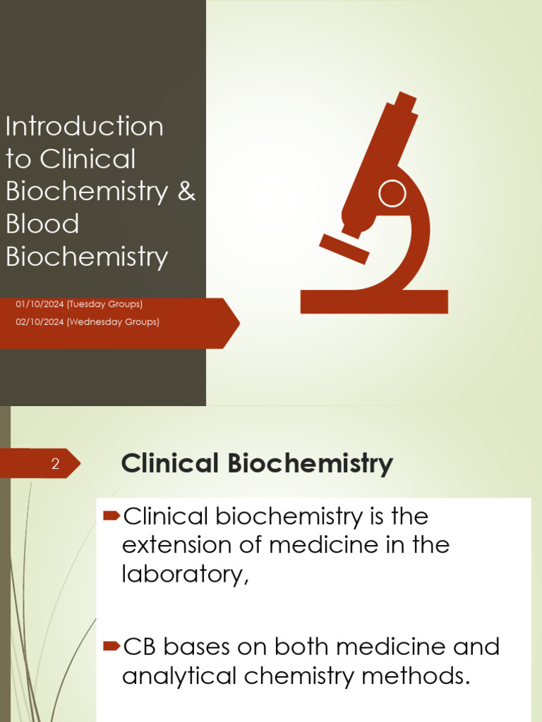 1 Introduction To Clinical Biochemistry Blood Chemistry Pdf Urine