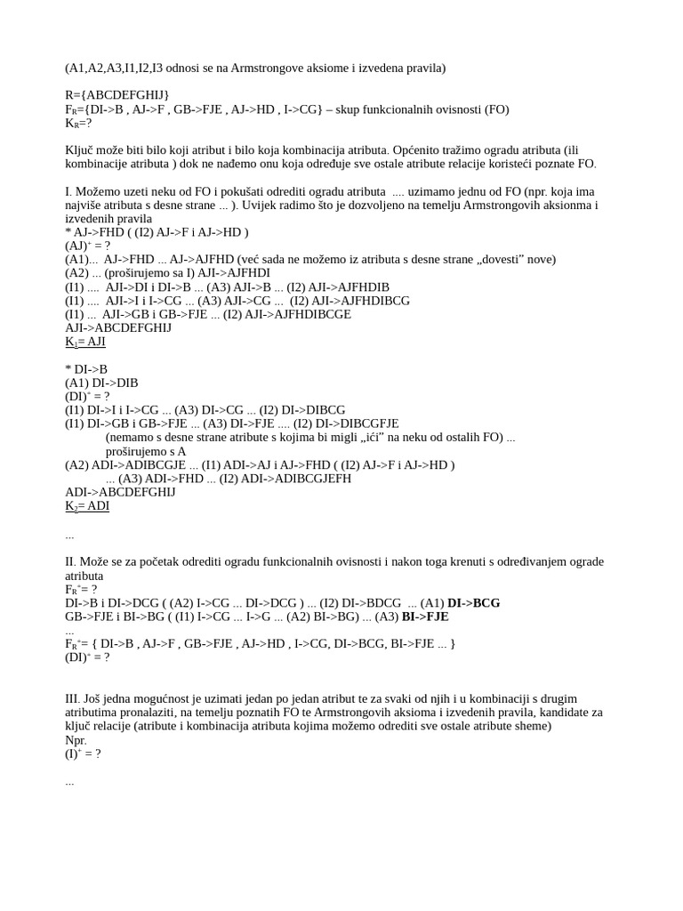 PRIMJER KLJUC 1 | PDF