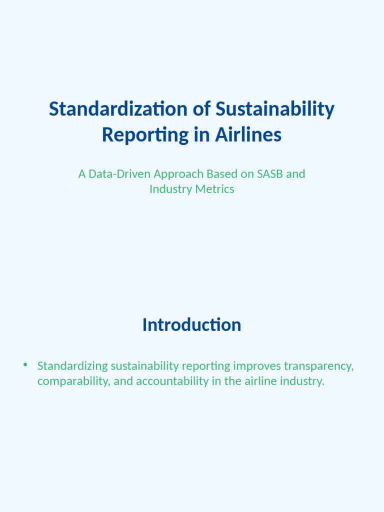 Sustainability Reporting Airlines Enhanced | PDF