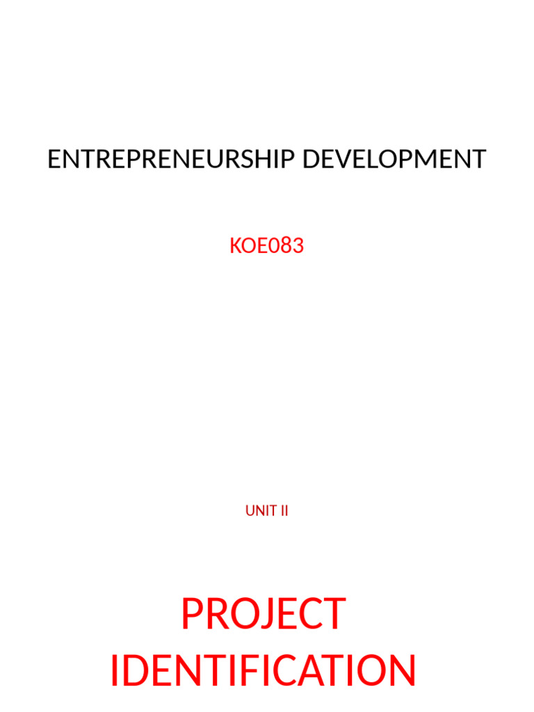 Entrepreneurship Development Unit 2 Part-2 | PDF
