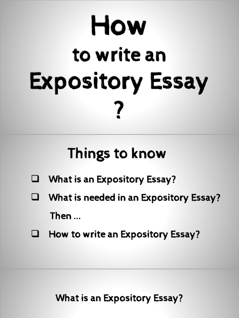 Writing an Expository Essay Guide | PDF