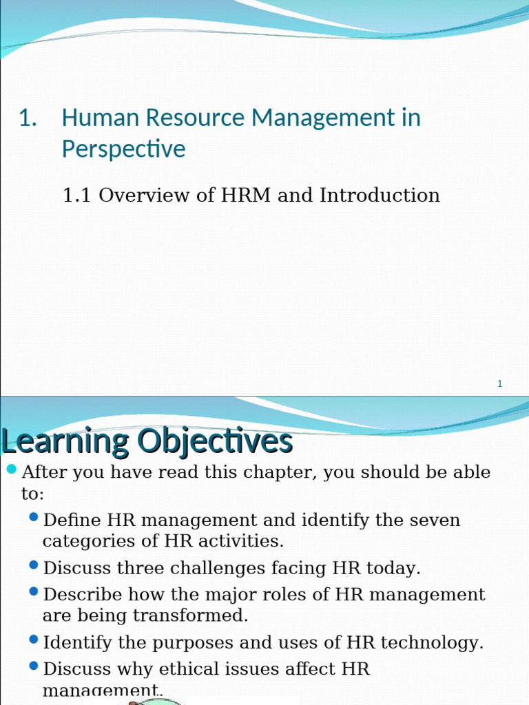 Human Resource Management in Perspective 2012 | PDF | Human Resource Management | Human Resources