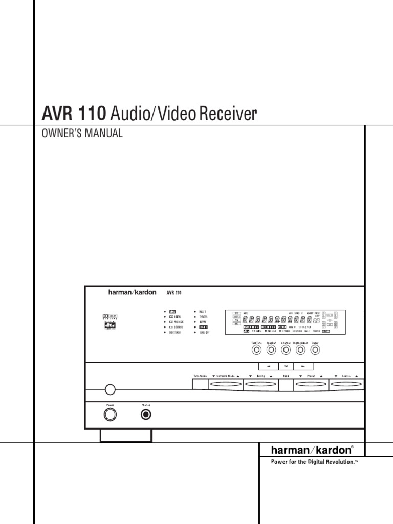 Avr 110 Om | PDF | Loudspeaker | Sound Technology