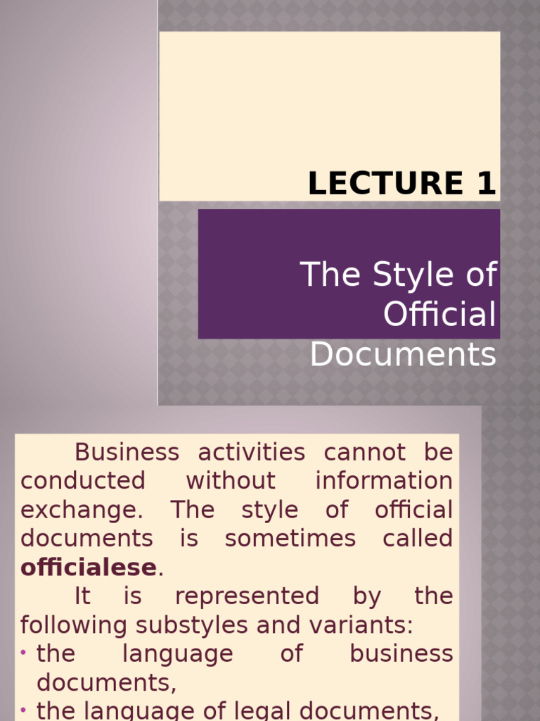Understanding Officialese in Documents | PDF | English Language ...