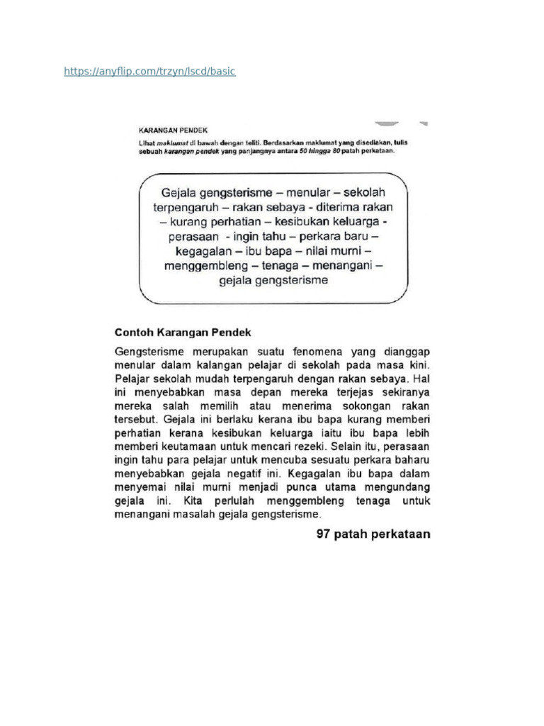 Karangan Pendek Nota | PDF