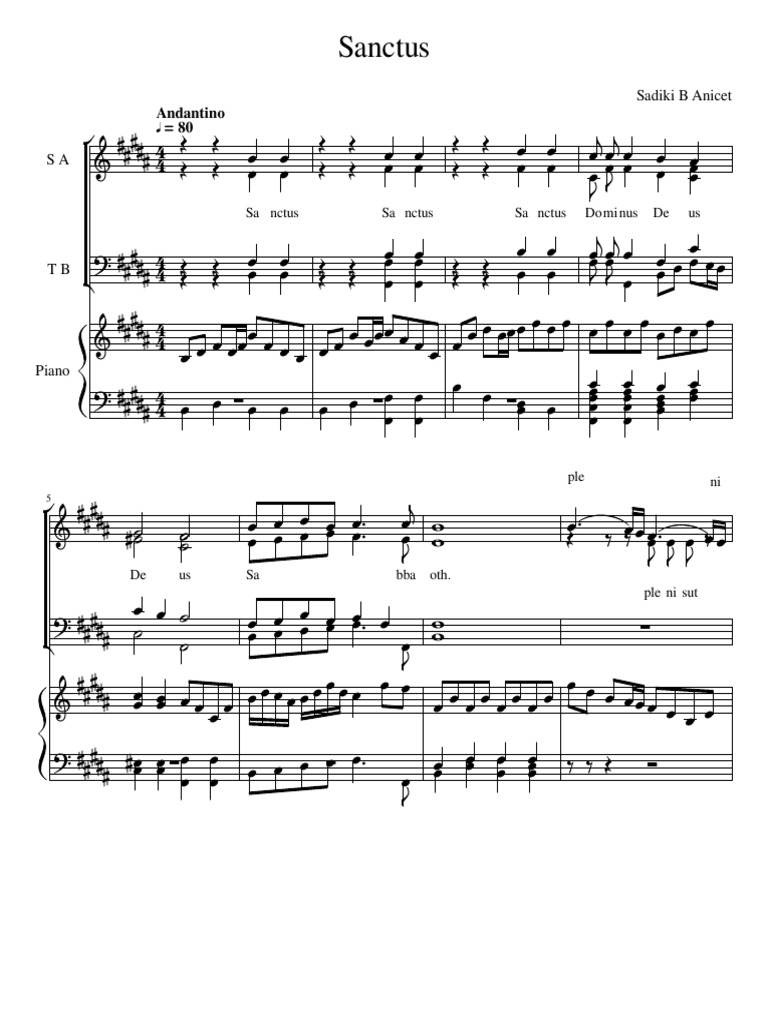 Sanctus 1 Sadiki B Anicet | PDF