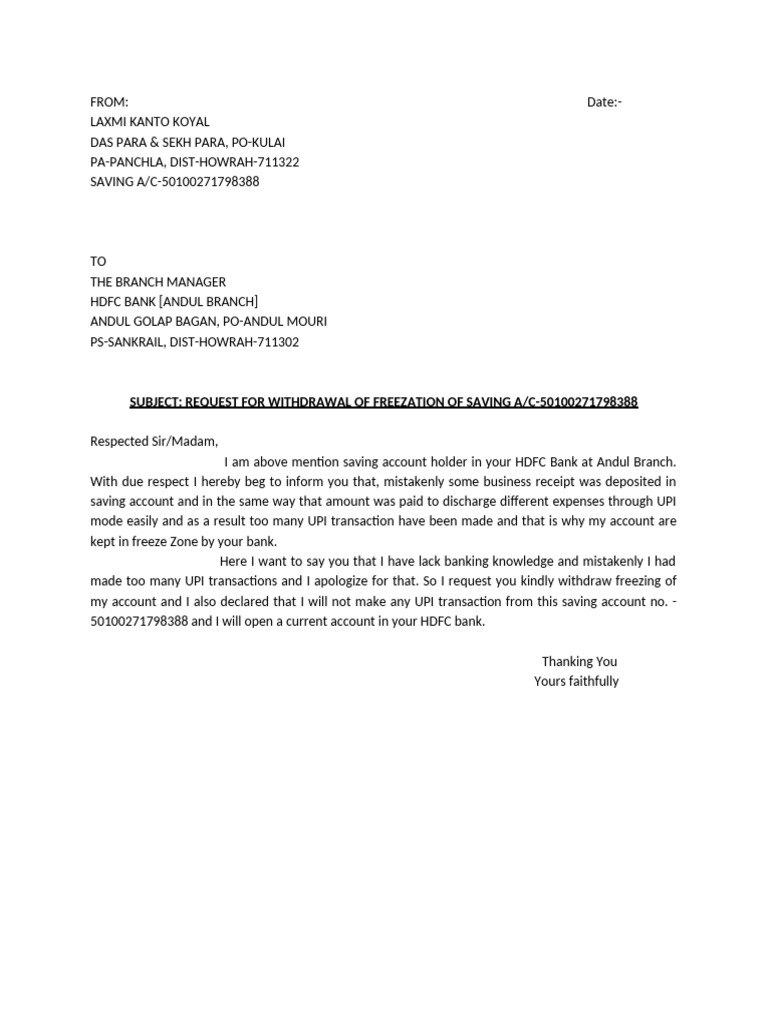 Sandip Upi Letter | PDF