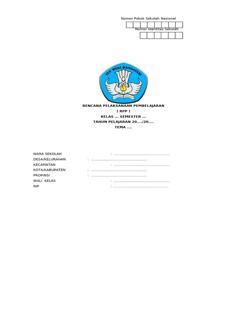 RPP Kelas 1 Tema 3 | PDF