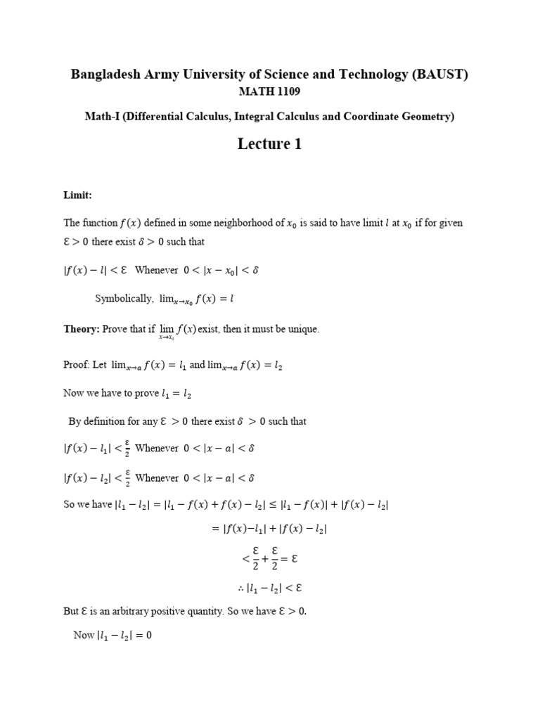 Limit Concepts in Calculus Explained | PDF | Function (Mathematics ...