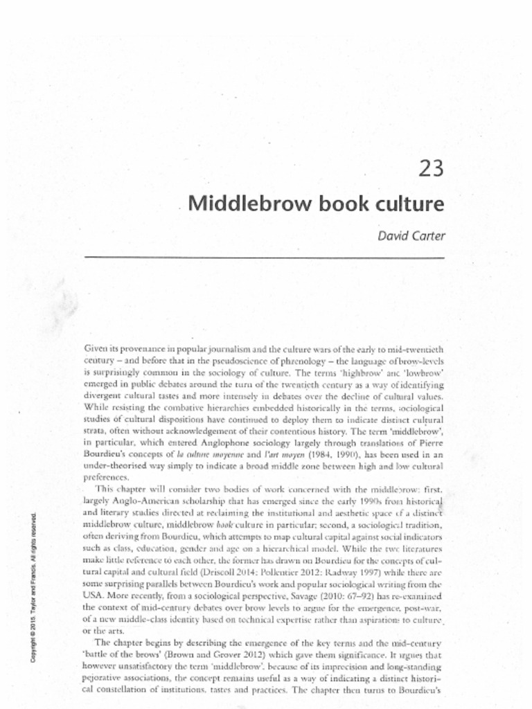 Carter Middlebrow | PDF