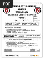 Grade 8 Technology Mini PAT Term 1 | PDF | Design | Drawing