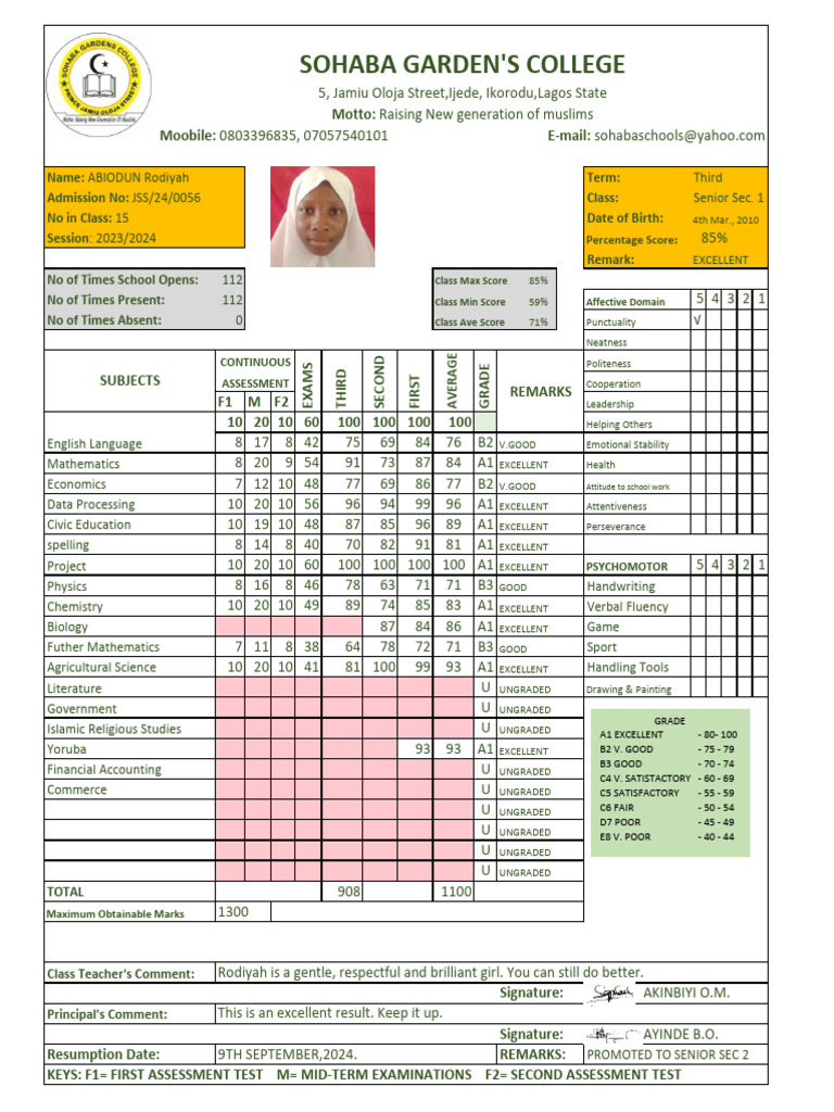 SS1 3RD TERM REPORT SHEET 1(11) | PDF