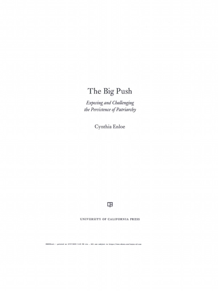 Enloe Cynthia (2017) pages 16 - 23 from the book The Big Push | PDF