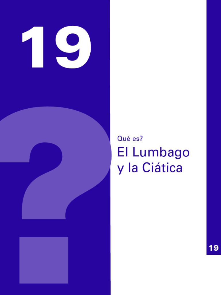 Lumbago y Ciática: Causas y Tratamientos | PDF | Dolor lumbar | La ...
