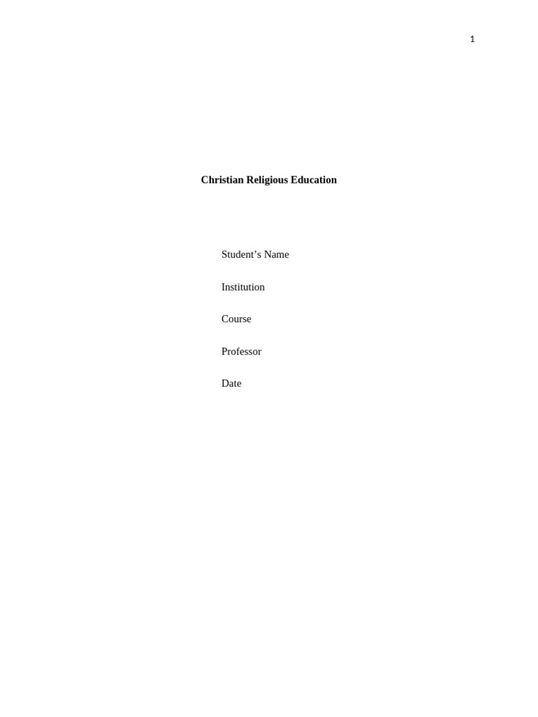 Christian Religious Education | PDF | Paul The Apostle | Jesus