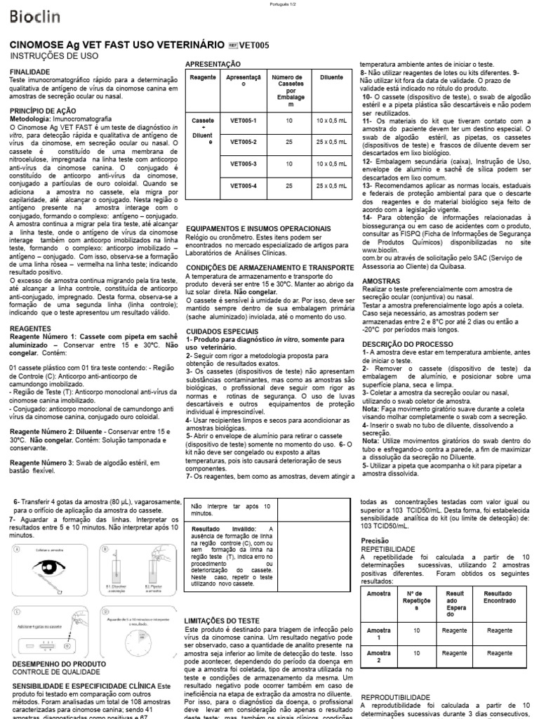 Teste Rápido de Cinomose Canina | PDF