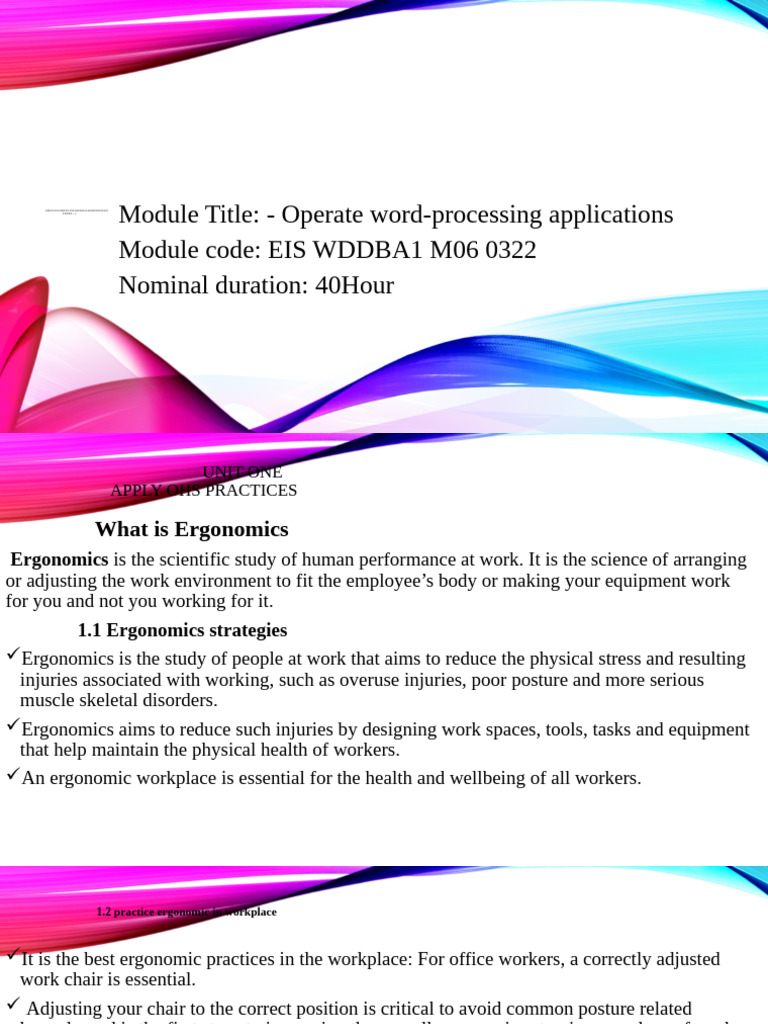 Operate Word Processing Application Software | PDF | Computing | Software