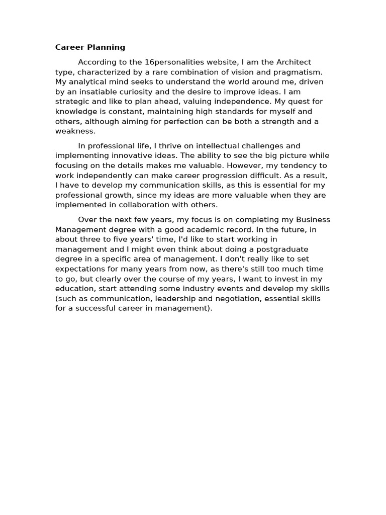 Career Planning | PDF