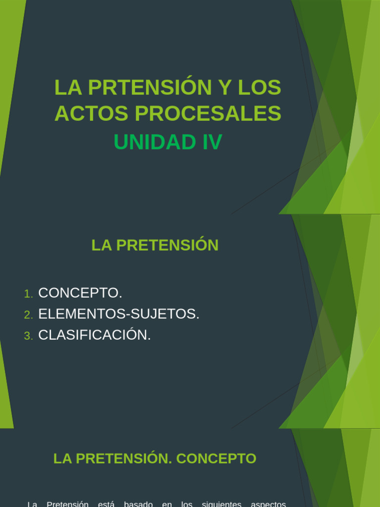 Conceptos Clave de Pretensión y Actos Procesales | PDF | Ley procesal ...