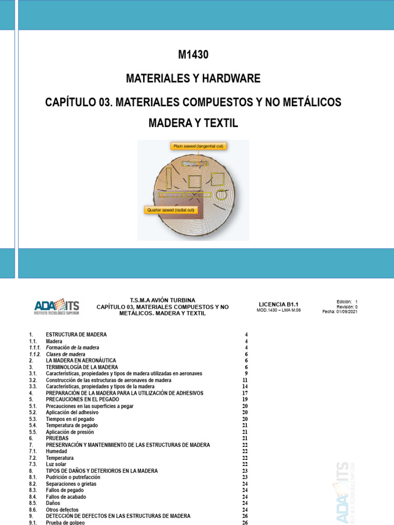 M1430.06 - TEMA 03. MATERIALES COMPUESTOS Y NO METÃ - LICOS - MADERA Y TEXTIL - v02 | PDF ...