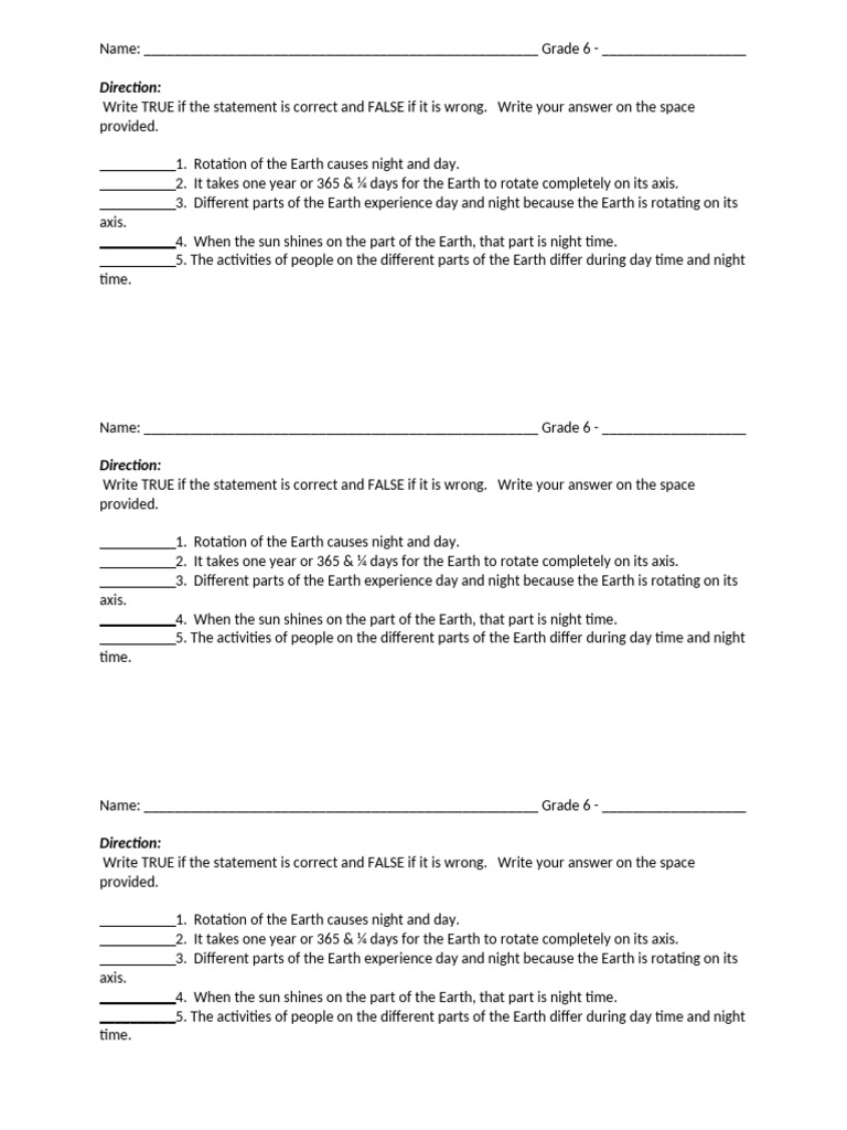 Cot Rotation of The Earth Evaluation | PDF