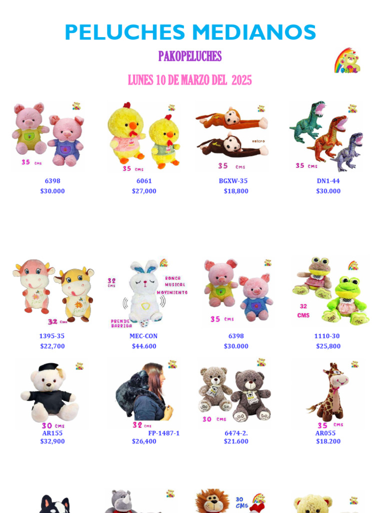 Pako Peluches Peluches Medianos | PDF