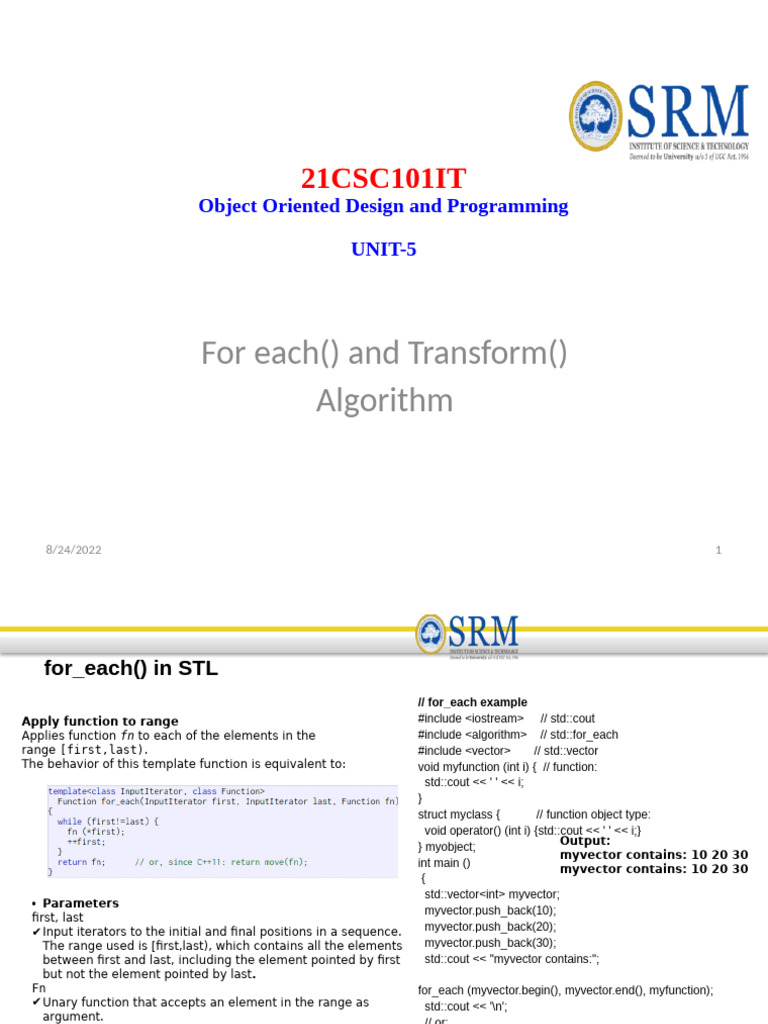 OODP-Unit 1 FULL | PDF | Pointer (Computer Programming) | Integer (Computer Science)