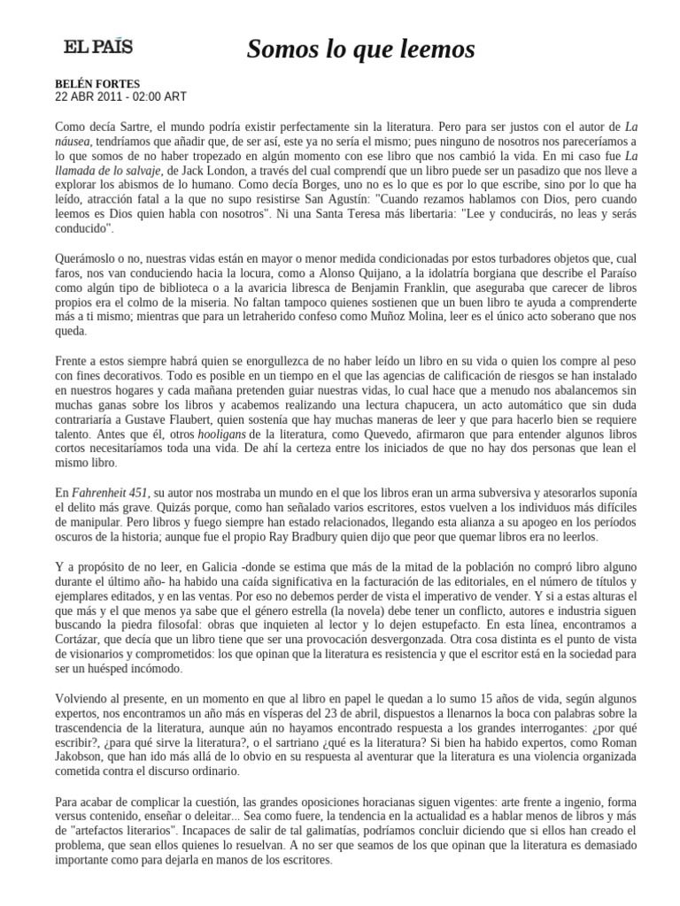 Somos Lo Que Leemos | PDF | Cerebro | Neurociencia