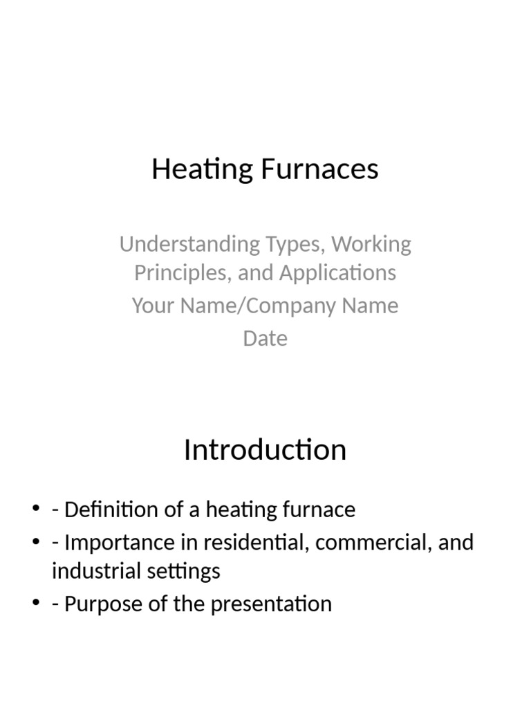 Types of Heating Furnaces Explained | PDF
