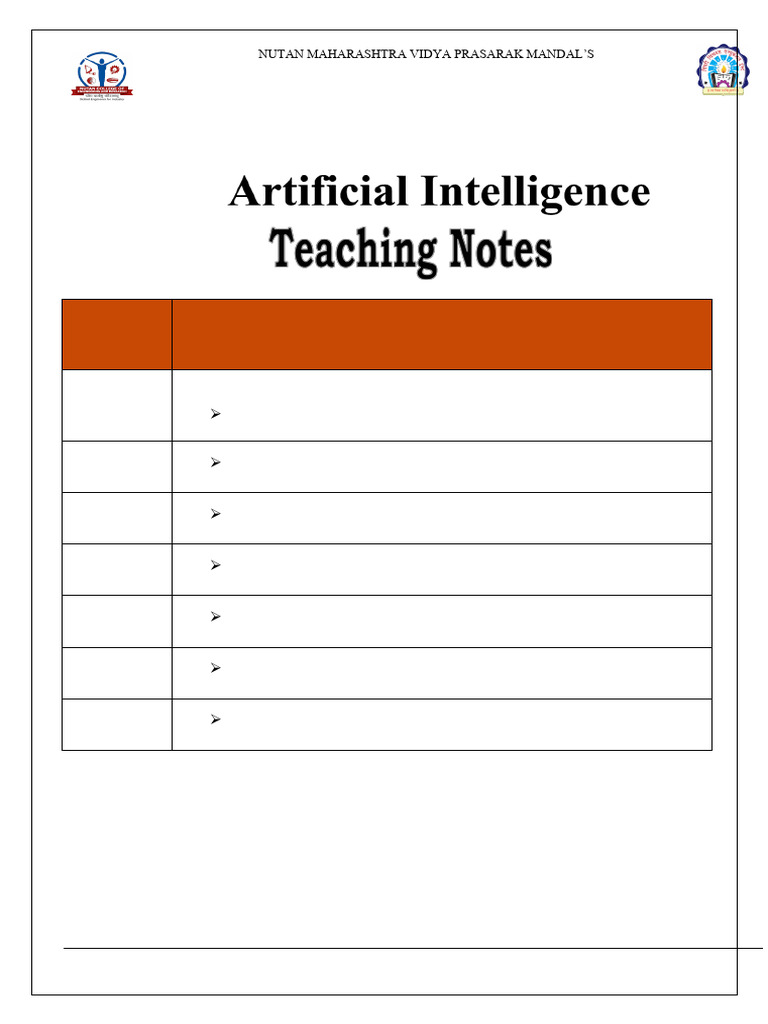 Artificial intelligence notes | PDF | First Order Logic | Knowledge ...