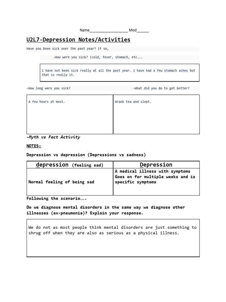 Depression Notes 2525 | PDF | Major Depressive Disorder | Mental Disorder