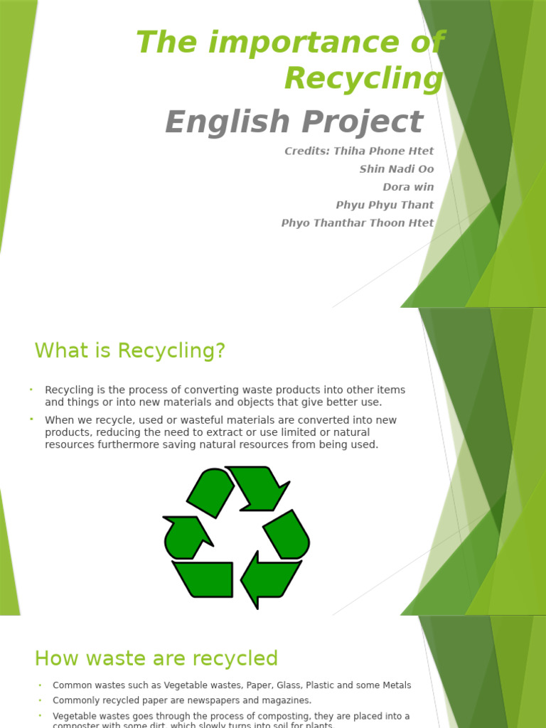 Importance of Recycling and Its Impact | PDF