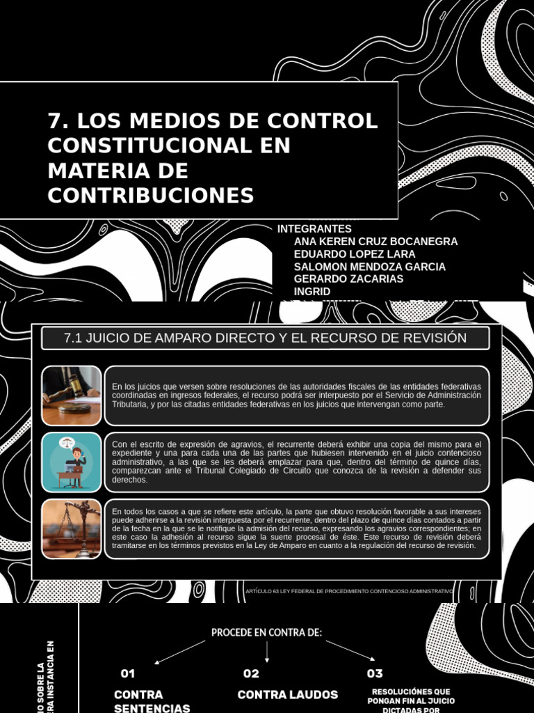 Los Medios de Control Constitucional en Materia de Contribuciones | PDF ...