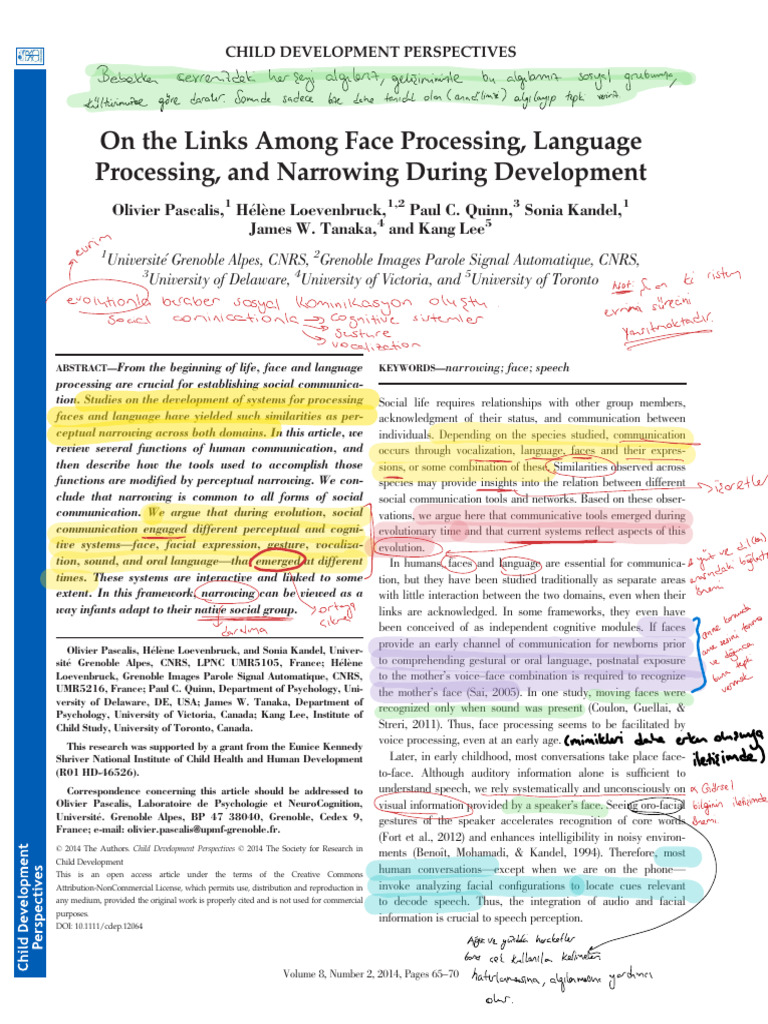 Pascalis Et Al 2014 Signed | PDF | Gesture | Communication