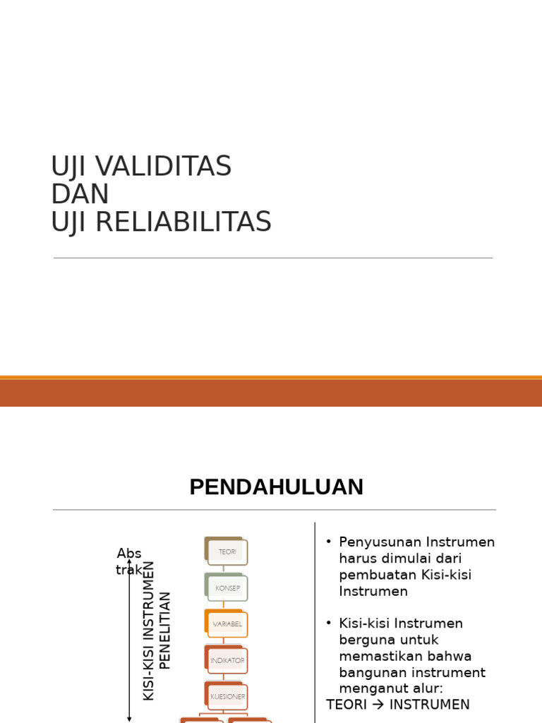 Uji Validitas Dan Uji Reliabilitas | PDF