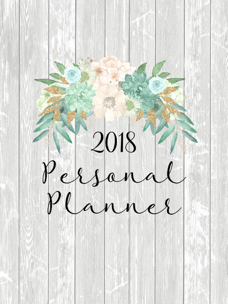 2018 Personal Planner Cover | PDF