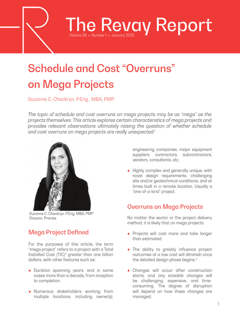 Revay-Report-V39-N1 - Schedule and Cost Overruns On Mega Projects | PDF ...