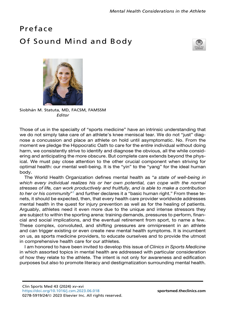 Of Sound Mind and Body 2023 Csm | PDF | Mental Health | Health Care