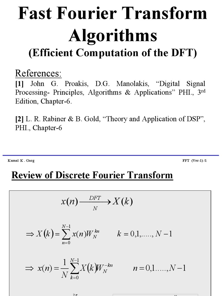 Radix-2 FFT Algorithm Overview | PDF | Fast Fourier Transform ...