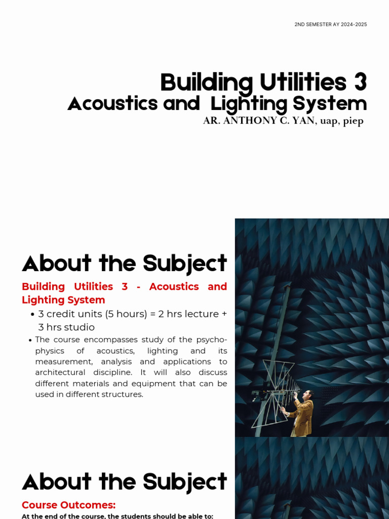 Acoustics and Lighting in Architecture | PDF | Sound | Acoustics