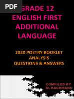 Grade 12 English HL Poetry Text With Notes - Revised 2024 - PDF | PDF ...