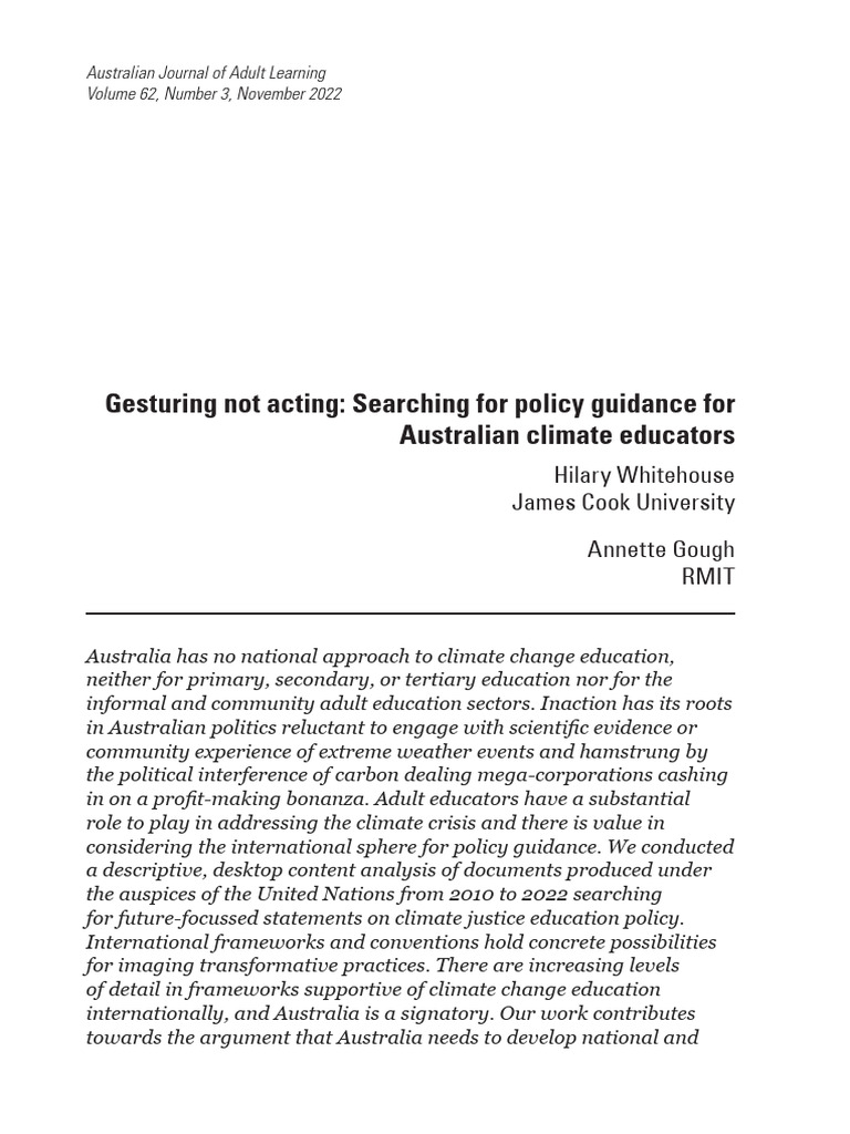 Gesturing Not Acting Searchin | PDF | Sustainable Development | Teachers