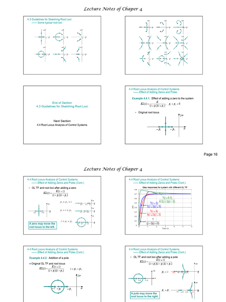 Root Locus Analysis of Control Systems | PDF | Mathematics | Mathematical Objects