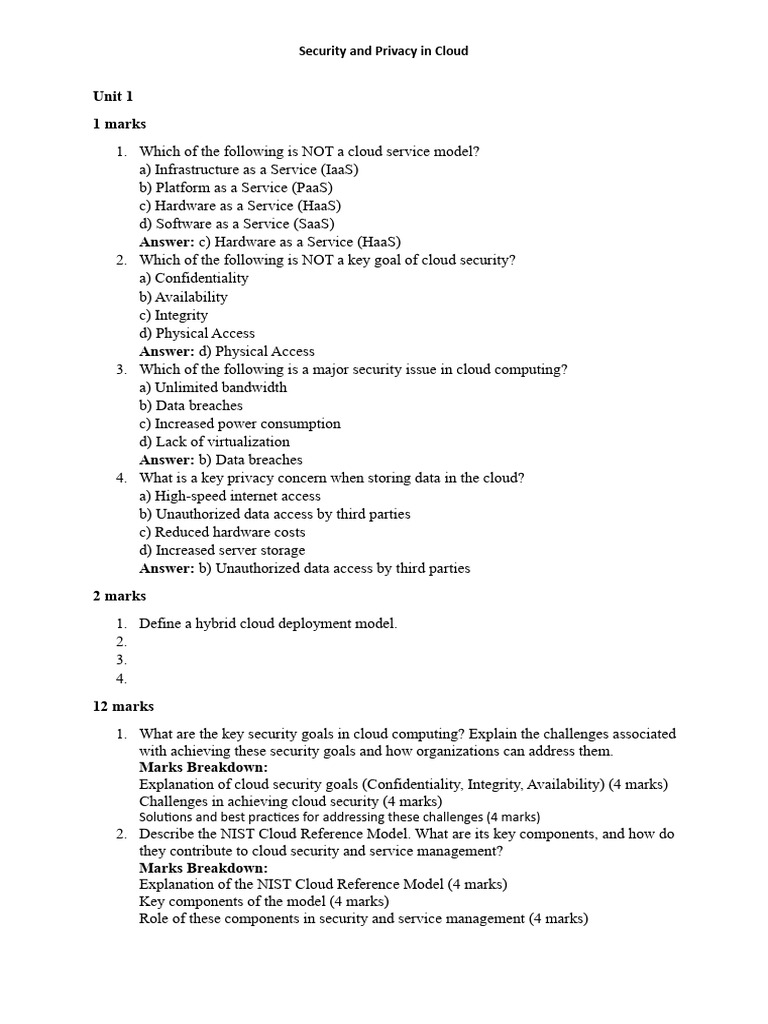 security and privacy in cloud | PDF | Cloud Computing | Security